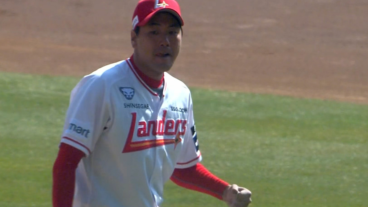 [SSG] 2024/3/23 'KK' 무실점으로 1이닝 마치는 김광현 | TVING