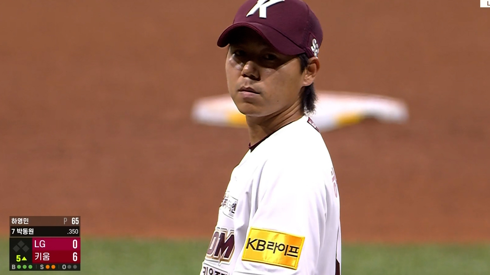 [키움] 2024/3/30 타구에 맞아도 이상무! 5이닝 무실점 피칭 이어가는 하영민 | TVING