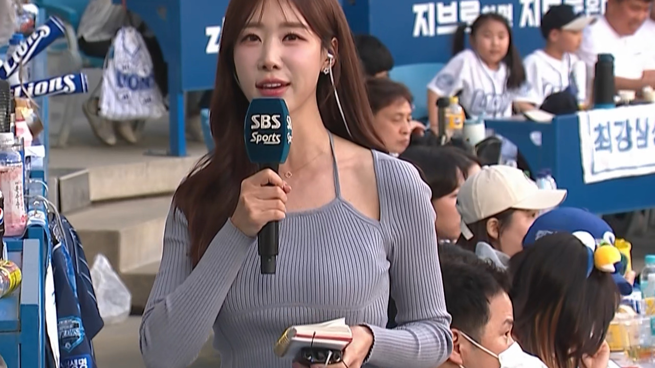 [삼성] 2024/4/13 진달래 아나운서의 경기 중간 현장 리포팅 | TVING