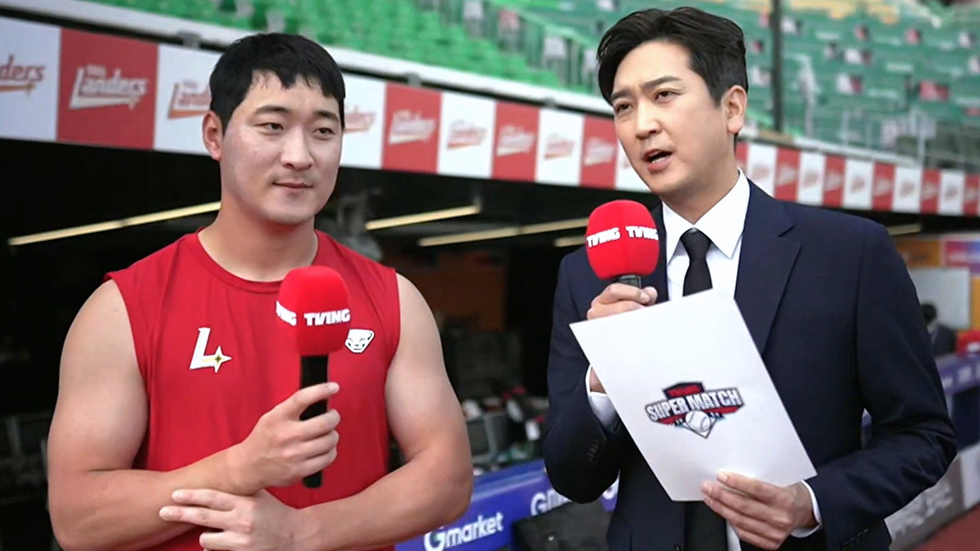 [SSG] 4/19 티빙슈퍼매치 하재훈 인터뷰 | TVING