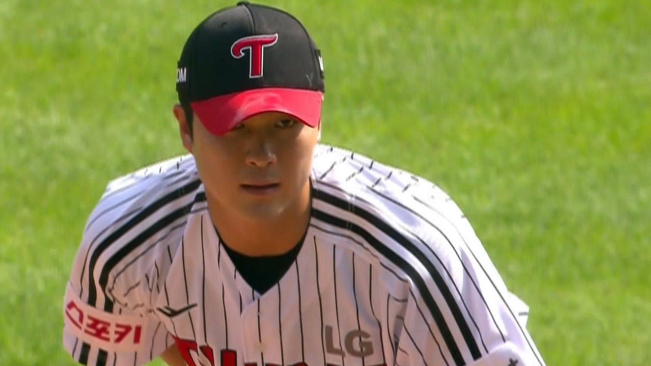 [LG] 2024/6/23 (DH1) 볼넷 허용했지만 더블 플레이로 이닝 마무리하는 백승현 | TVING