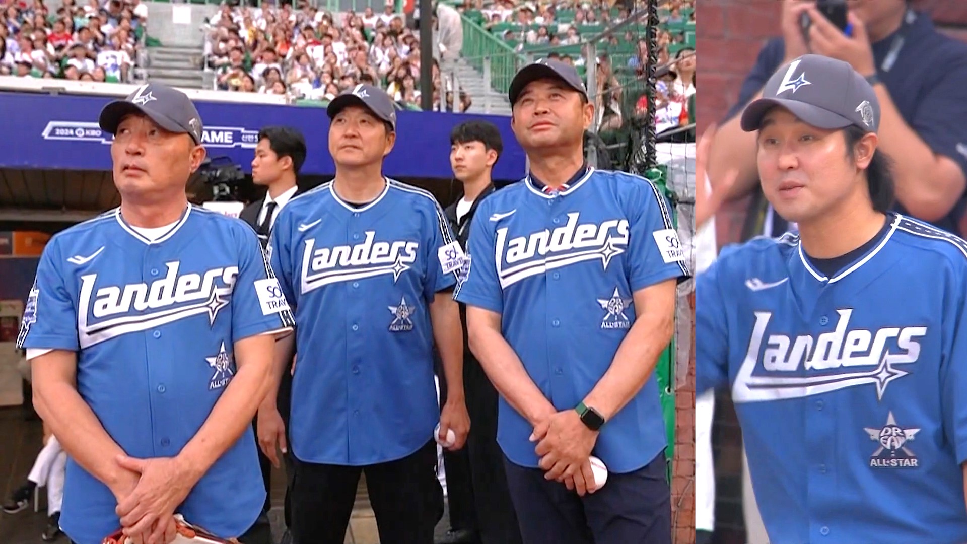 2024/07/06 [KBO 올스타전] 시구&시포 - 인천 레전드 김경기, 정민태 & 김동기, 최정 | TVING