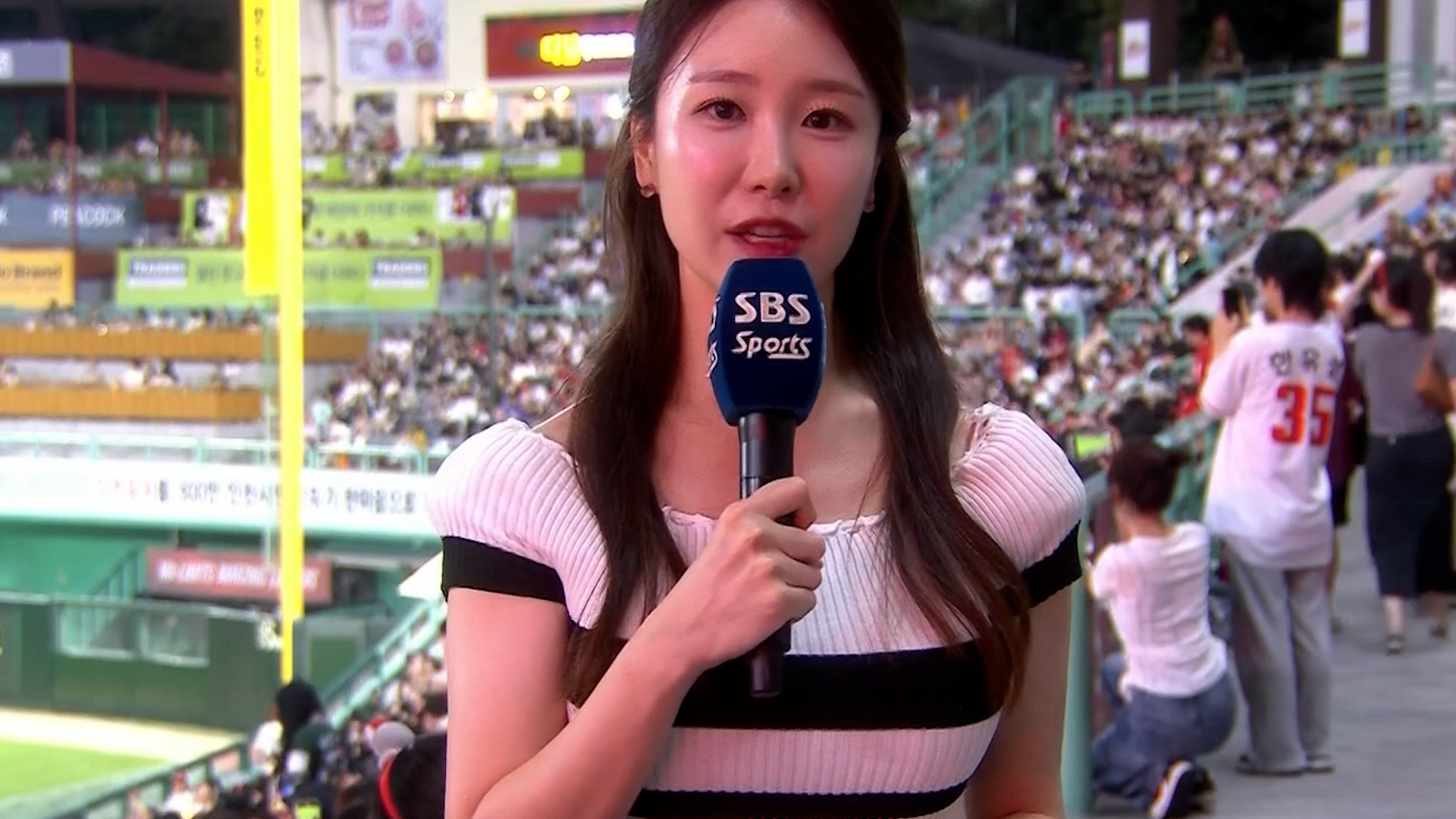 [SSG] 2024/7/19 이지현 아나운서의 경기 중간 현장 리포팅 | TVING