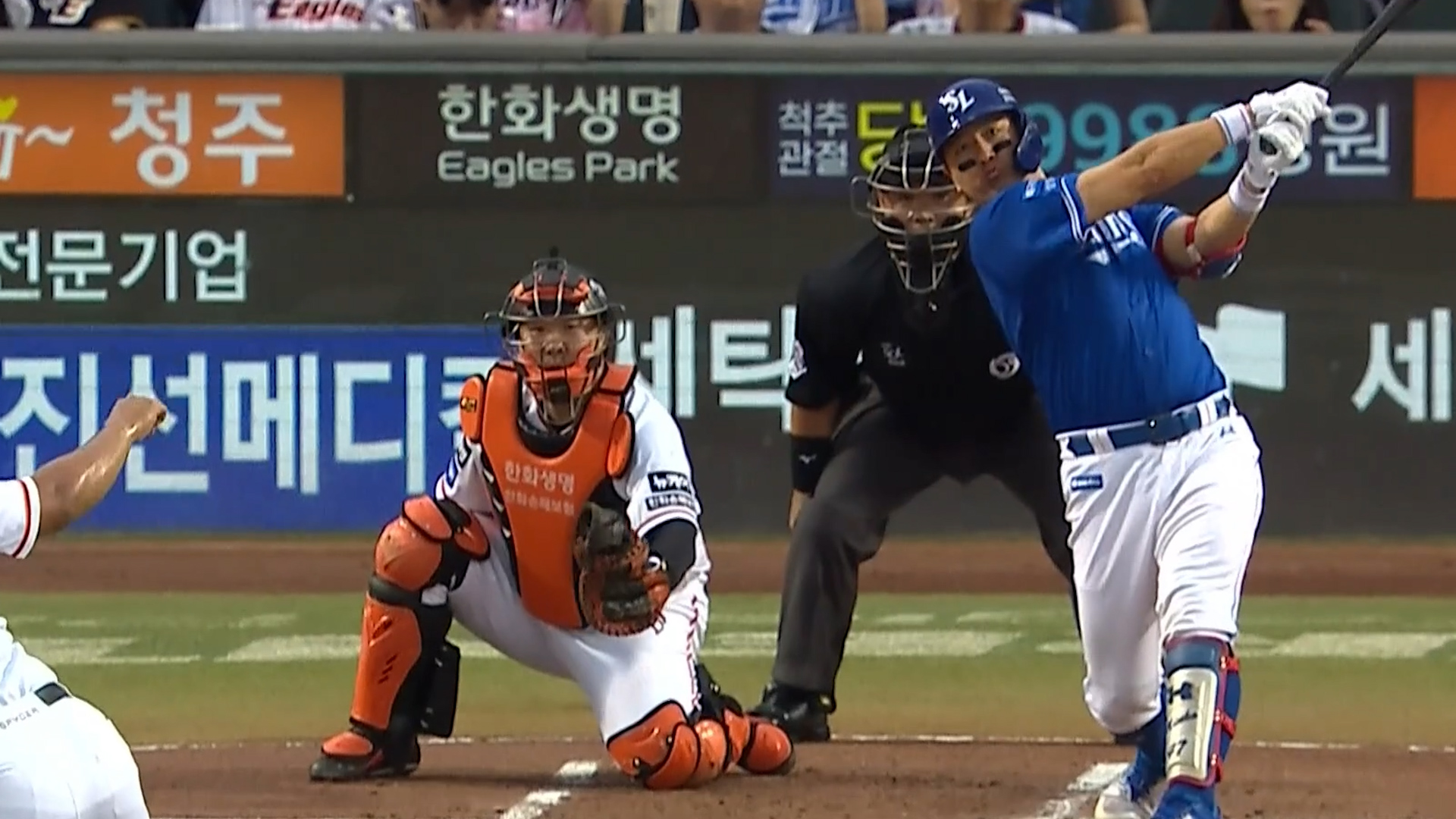 [삼성] 2024/7/23 '7월 OPS 1위' 펜스 상단을 직격하는 강민호의 선제 적시타! | TVING