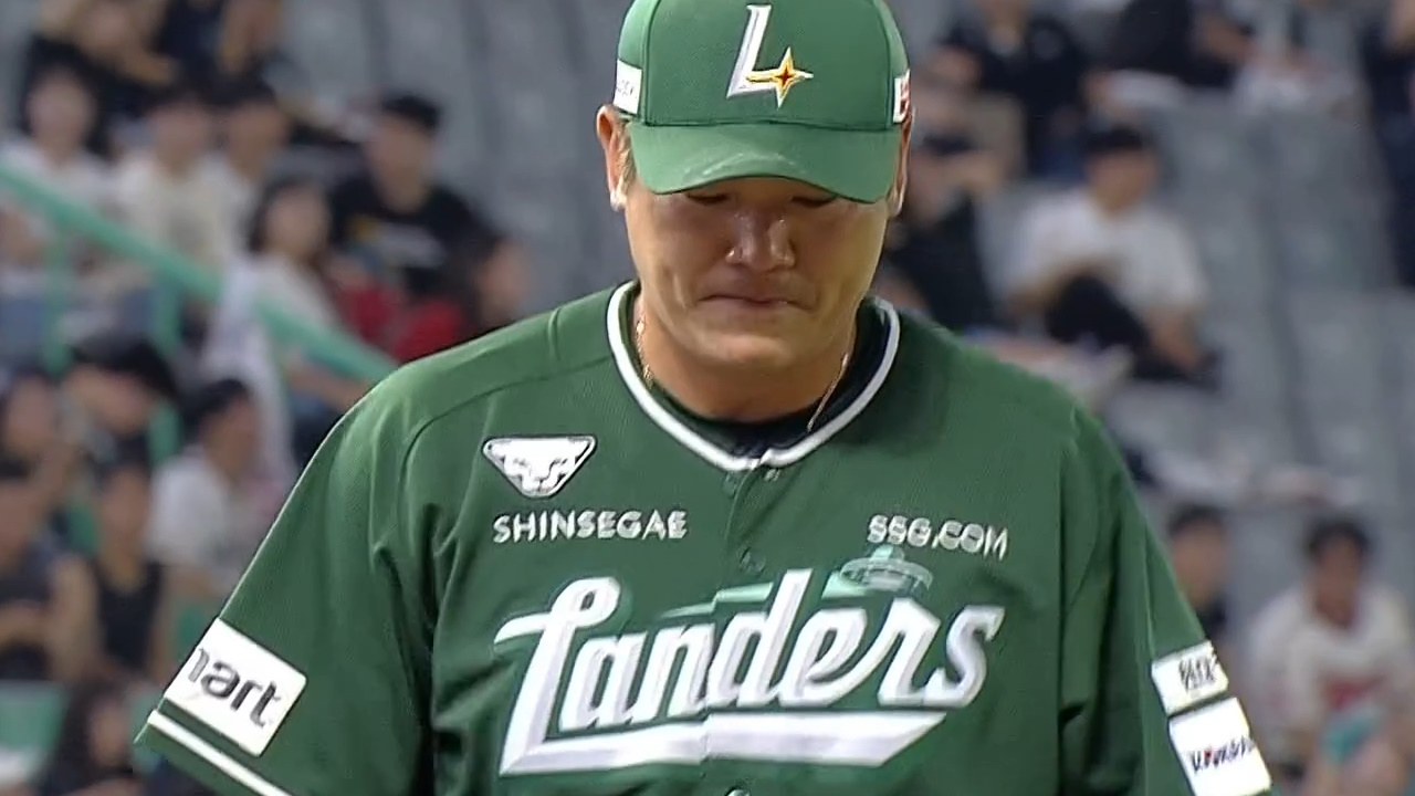 [SSG] 2024/7/26 득점권 위기에 올라와 실점 없이 이닝을 끝내는 노경은 | TVING