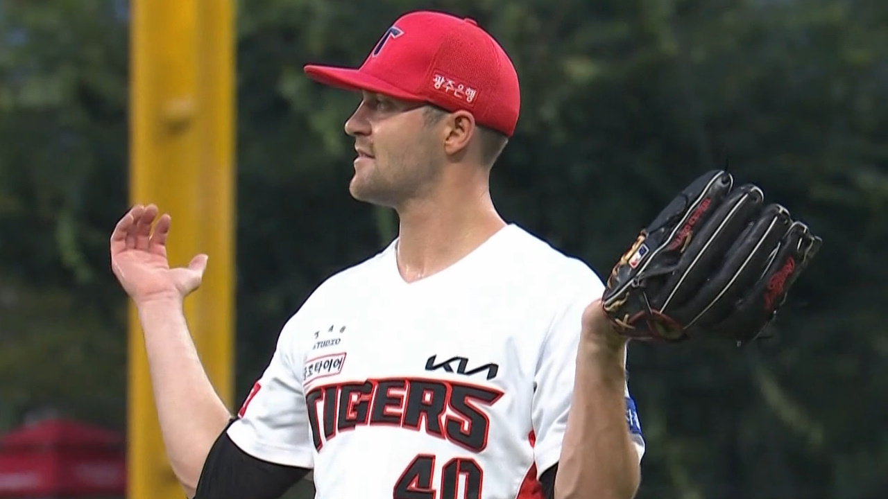 [KIA] 2024/8/1 출루 허용했지만 실점 없이 호투 이어가는 네일 | TVING