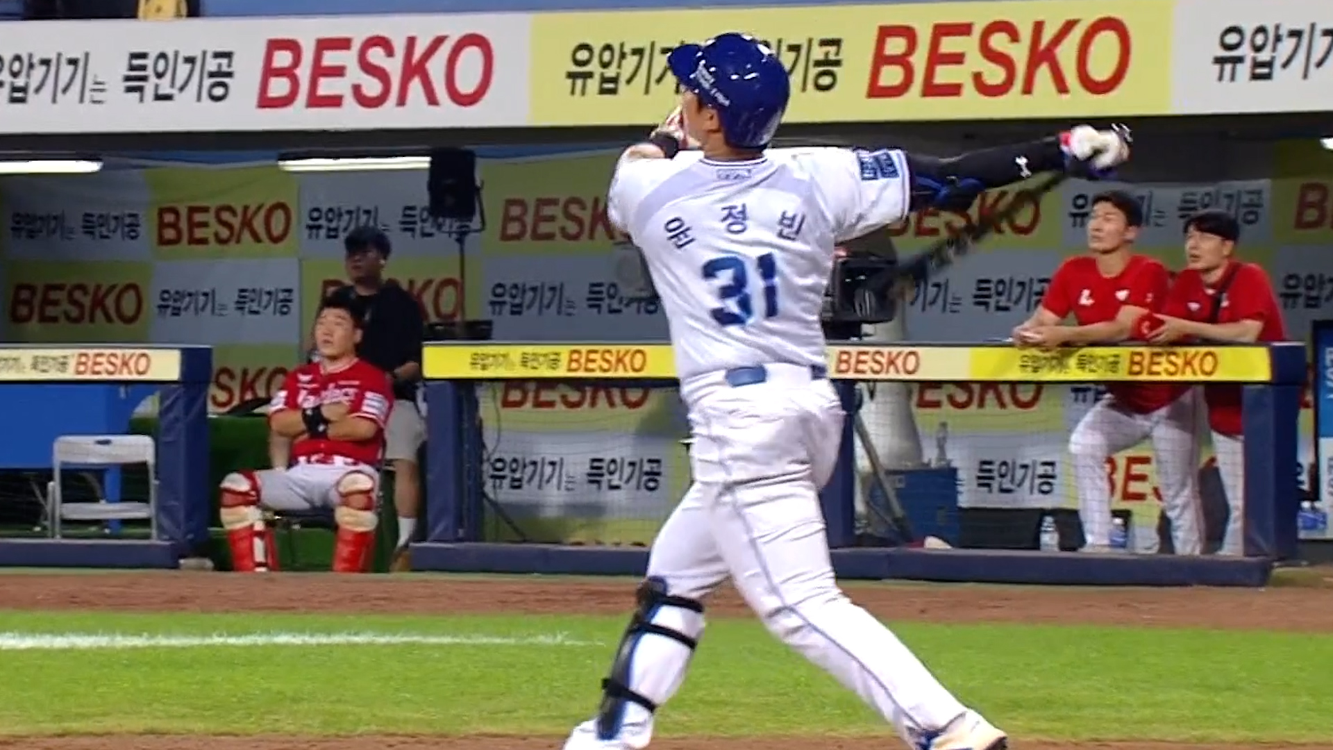 [삼성] 2024/8/2 '초구 공략 성공' 대타 윤정빈의 솔로포! (시즌 4호) | TVING