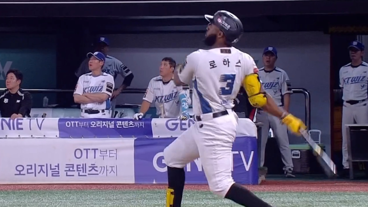 [KT] 2024/8/18 '개인 통산 500타점' 도망가는 점수를 만드는 로하스의 솔로포 | TVING