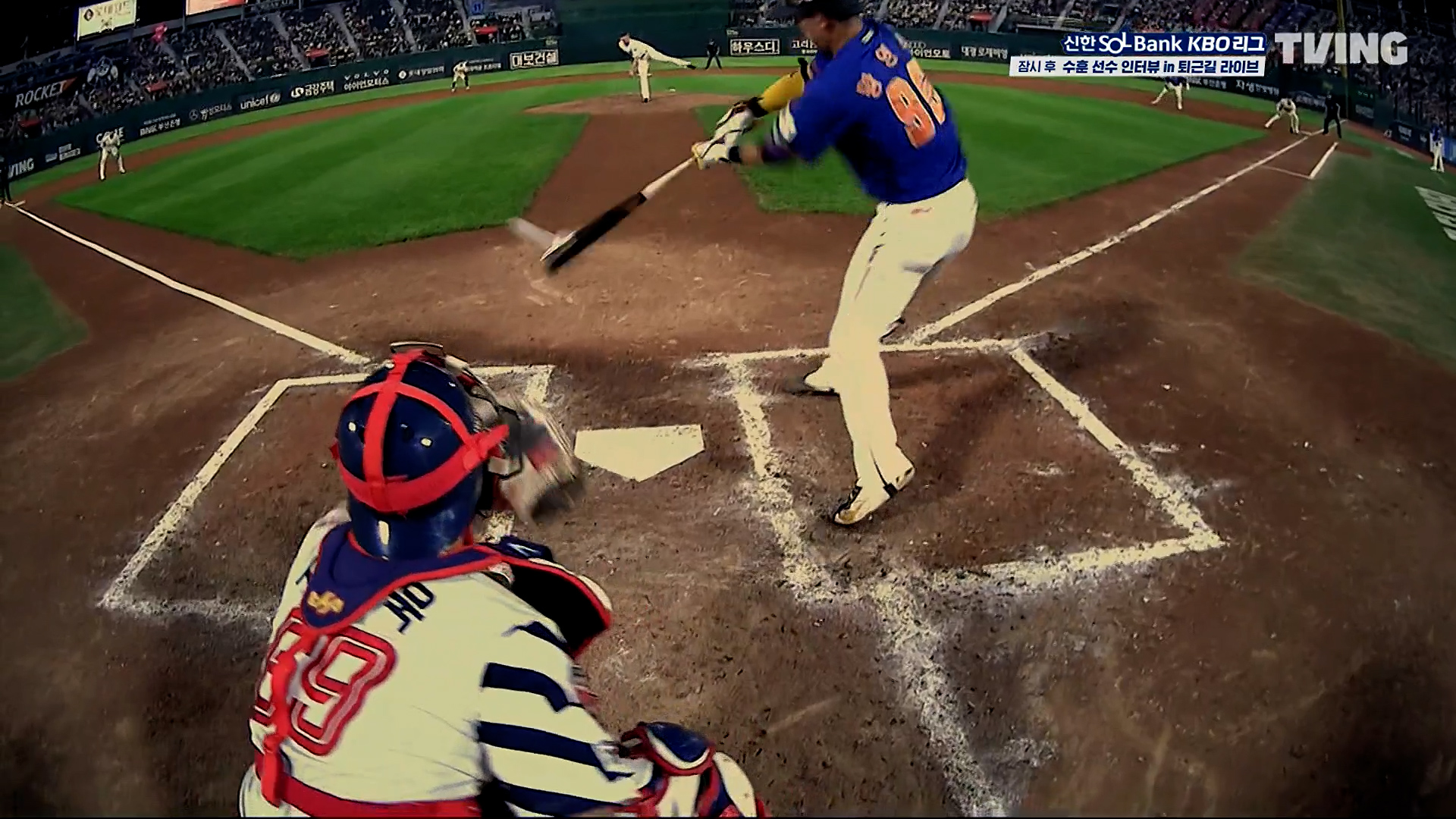 [한화] 2024/9/13 티빙슈퍼매치: 엄파이어 캠으로 느껴보는 황영묵의 총알 같은 적시타! | TVING