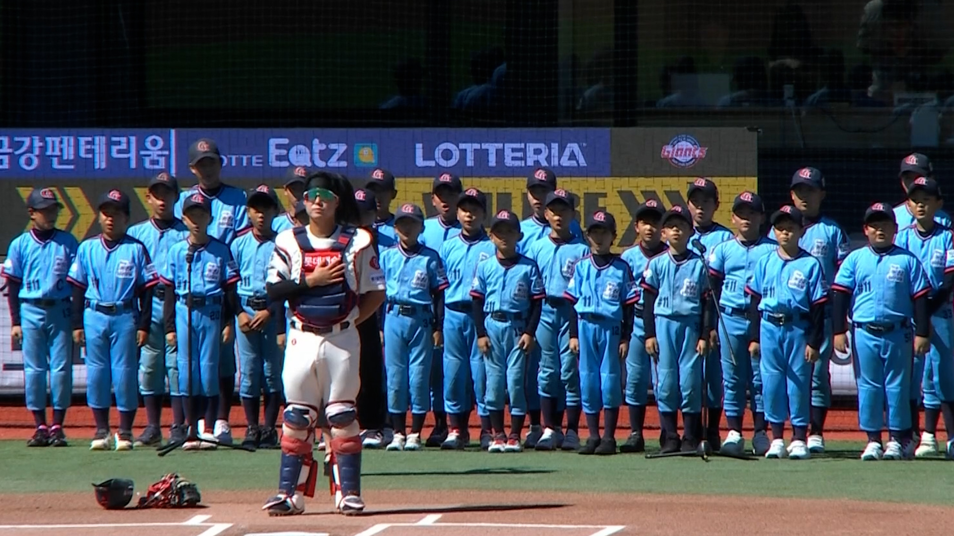[롯데] 2024/9/14 애국가 - 최동원 야구단 어린이 선수들 | TVING