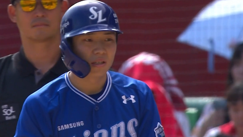 [삼성] 2024/9/14 '체인지업 공략' 1루수 키를 넘기는 김지찬의 적시타 | TVING