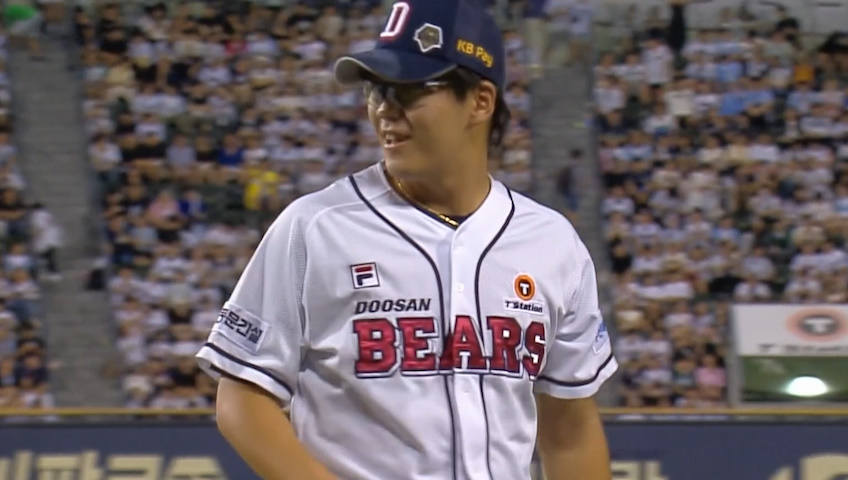 [두산] 2024/9/14 로하스 삼진으로 돌려세우며 위기를 차단하는 이병헌 | TVING