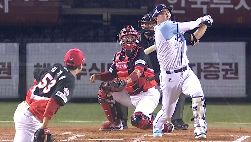 [두산] 2024/9/19 좌전 적시타로 시즌 98타점 기록하는 양석환 | TVING