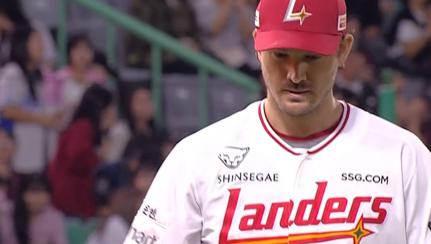 [SSG] 9/30 '5위 결정전을 향한 첫걸음' 1회를 삼자범퇴로 끝내는 앤더슨 | TVING