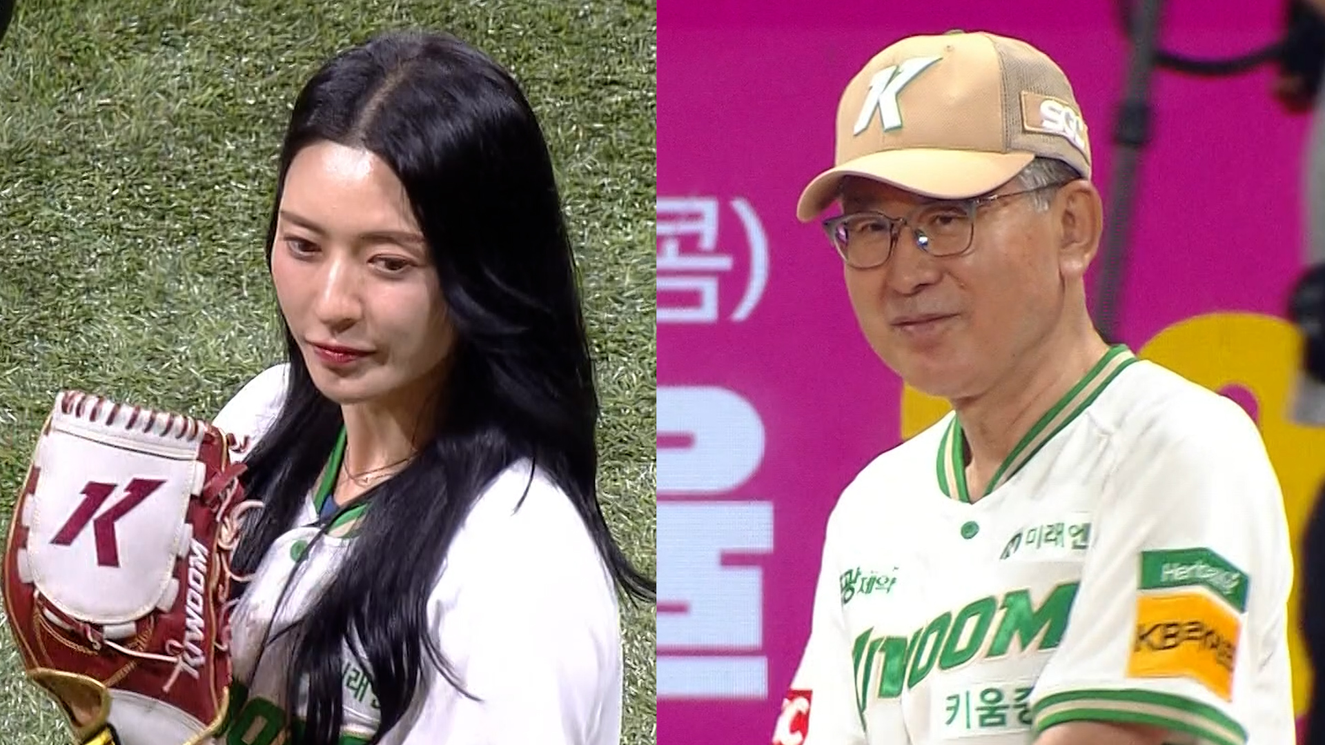 [키움] 2025/7/22 시구 & 시타 - 육상선수 김지은 & 부민병원 이사장 정흥태 | TVING