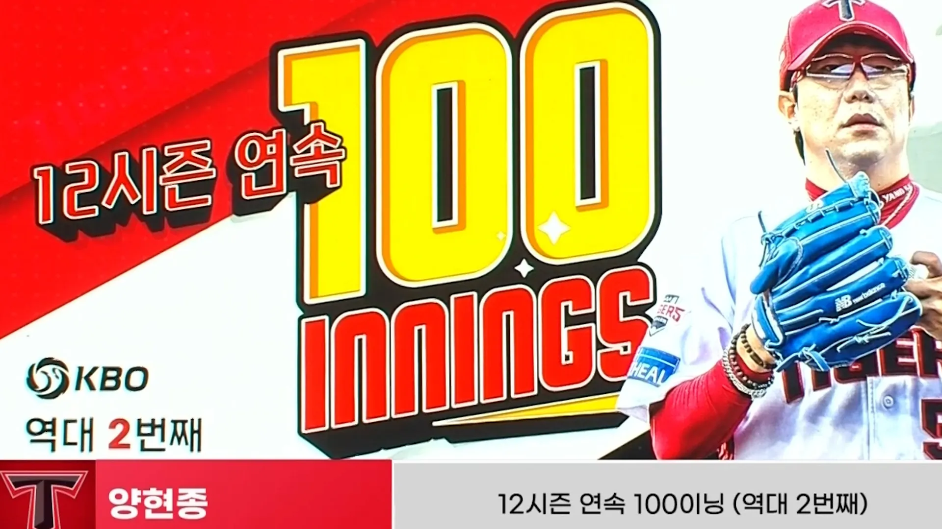 [KIA] 2025/7/30 12시즌 연속 100이닝 달성하는 양현종 (역대 2번째) | TVING